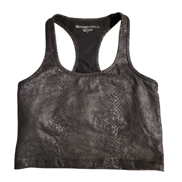 Beyond Yoga | Tops | Beyond Yoga Viper Black Cropped Tank Top | Poshmark